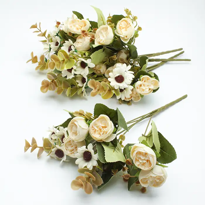 Букет штучних квітів Трояндочки з ромашками D 3 5 см H 32 см 12