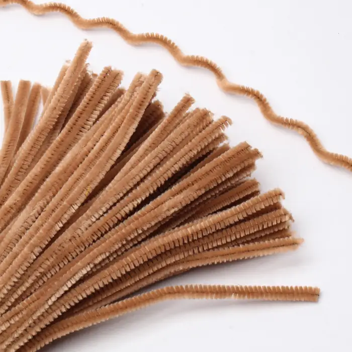 Синельний дріт пухнастий 30 см кавовий купити за ціною 22.50 грн в магазині рукоділля 100 ідей